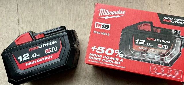 MILWAUKEE 4932464260 18V 12Ah Batterie REDLITHIUM 12.O Ah M18 HB12 HIGH ...