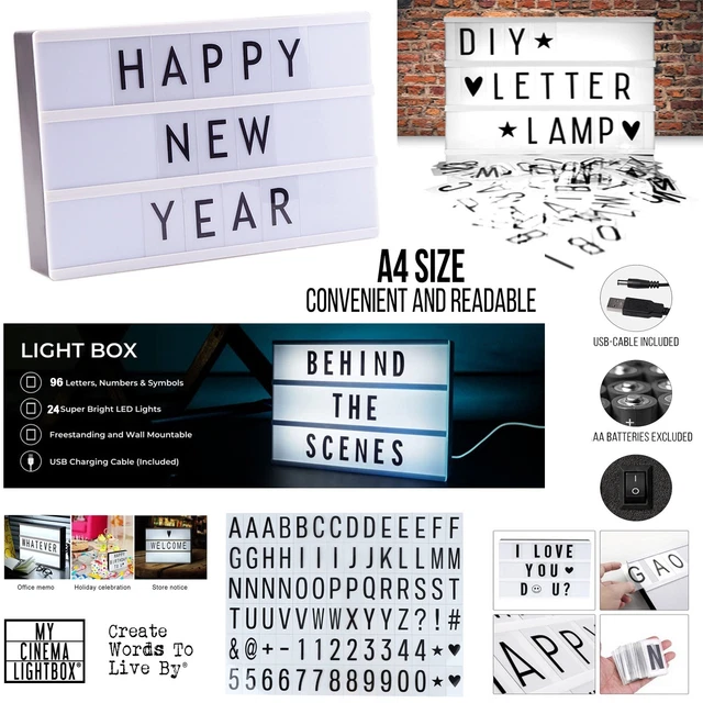 Cork Message Boards & Holders MagiGlow Cinematic Lightbox Letter Sign ...