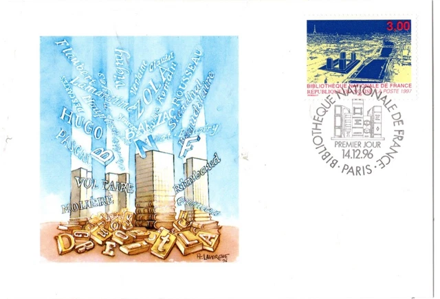 3041+FDC CARTE FRANCE 1er JOUR BIBLIOTHEQUE NATIONALE DE FRANCE EUR 3,00 - PicClick FR
