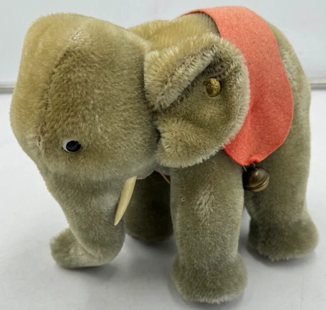 STEIFF ELEFANT ELEPHANT Plüschtier Kuscheltier Stofftier alt antik ...