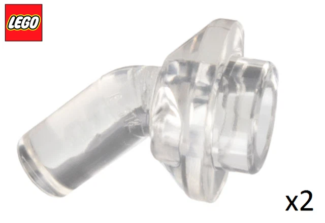 LEGO 65578 TRANS-CLEAR Bar 1L with Angled Hollow Stud Parts x2 EUR 1,10 ...