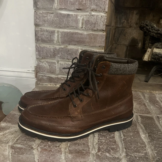 EXPRESS BROWN LEATHER Men’s Hiking Utility Boot Size 11.5 £76.72 ...