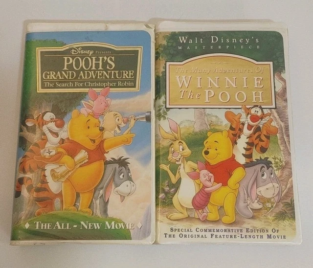DISNEY WINNIE THE Pooh VHS Lot of 2 Many Grand Adventure Masterpiece ...