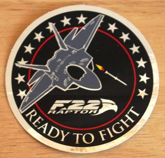 USAF US AIR Force Lockheed F-22 Raptor Reflective Sticker £5.00 ...