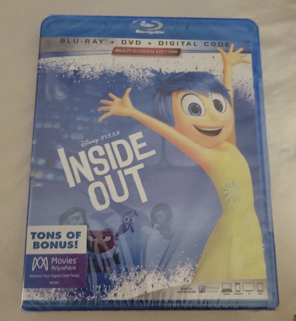 DISNEY PIXAR INSIDE Out (Blu-ray+DVD+Digital Code)Multi-Screen Edition ...