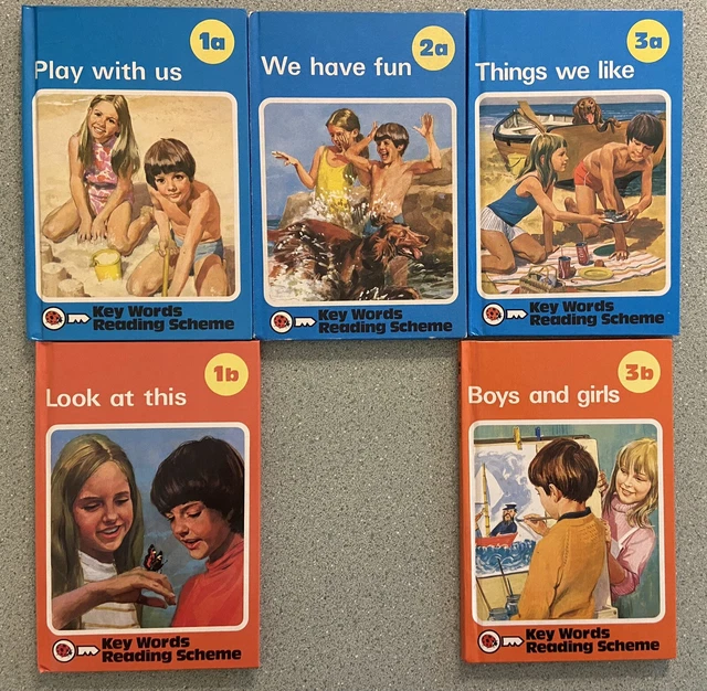 5 VTG LADYBIRD Key Words Reading Scheme Books 1a, 2a, 3a, 1b, 3b $8.95 ...