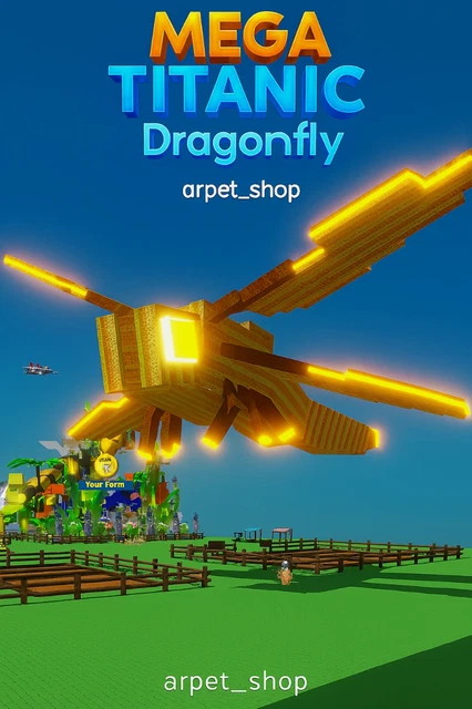 [🐶] ROBLOX GROW A GARDEN | MEGA TITANIC DRAGONFLY | Fast & Easy 🌱 EUR 155,20 - PicClick FR