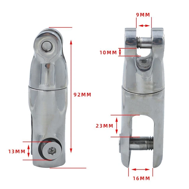HEAVY DUTY STAINLESS Steel Multi-Directional Double Anchor Swivel ...