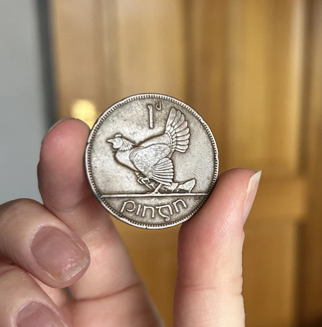 IRELAND 1 PINGIN saorstát éireann Coin Dated 1928 Irish Free State ...