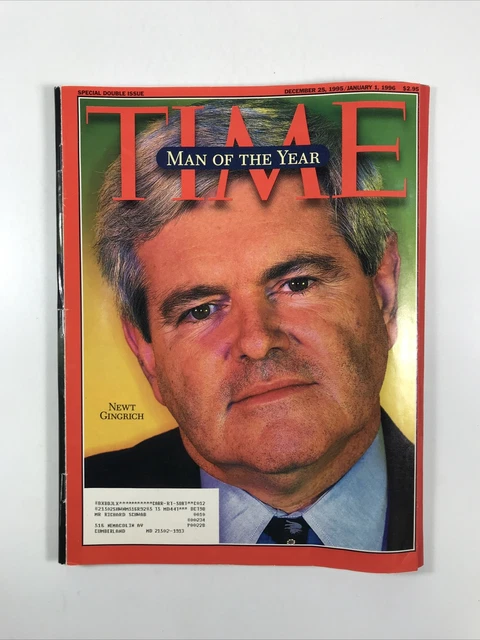 TIME MAGAZINE (25 dicembre 1995/1 gennaio 1996) (Newt Gingrich, uomo ...
