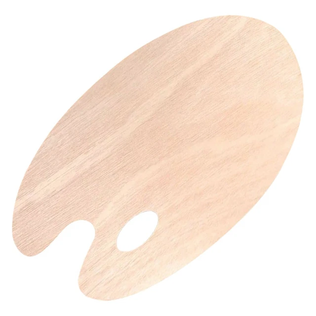 OIL PAINT PALETTE Painting Color Mixer Supplies for Artists Wooden Tray ...