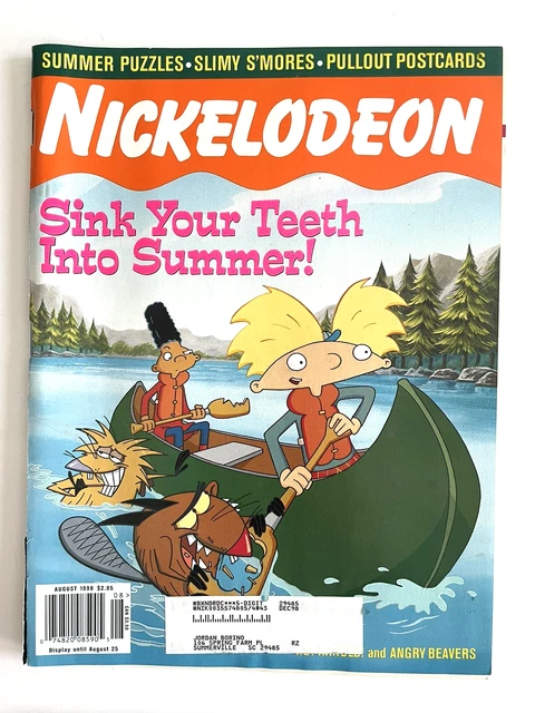 NICKELODEON MAGAZINE AUG 1998 - Hey Arnold - Retro Summer Puzzles Games ...