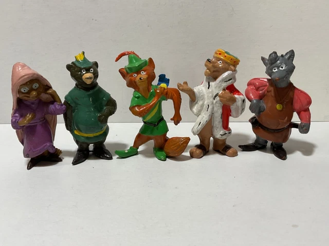DISNEY ROBIN HOOD Heimo 5 x Figur 1974 Vintage komplett Little John ...
