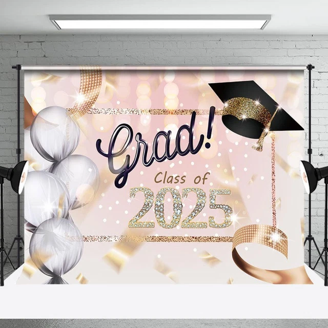 DIAMOND GLITTER 2025 Girls Graduation Party Backdrop $36.09 - PicClick AU