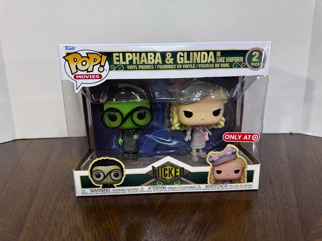 FUNKO POP! MOVIES Wicked 2 Elphaba and Glinda in Shiz Uniform Box ...