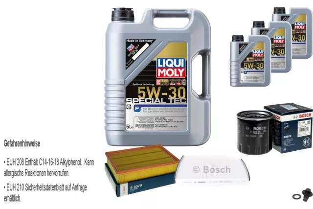 BOSCH INSPECTION SET 8L Liqui Spécial Moly Tec F 5W-30 pour Ford Transit EUR 138,43 - PicClick FR