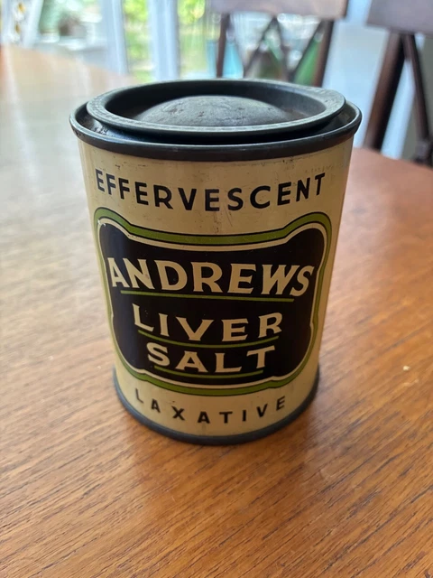 VINTAGE ANDREWS LIVER Salt Effervescent Laxative Tin £21.46 - PicClick UK