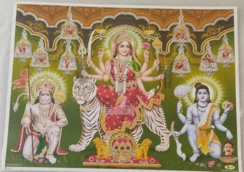 NINE ROOP NAV Durga Maa With Hanuma Ji Navratri Mata Rani Nine Roop ...