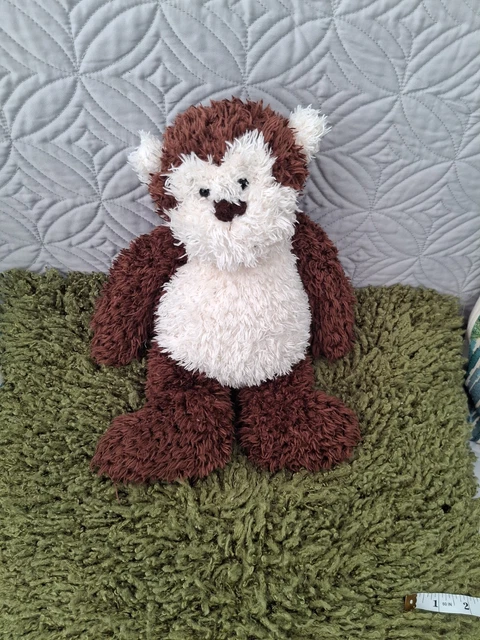 RARE VINTAGE KEEL Toys Brown & Cream Plush Monkey Ape Chimp Comforter ...