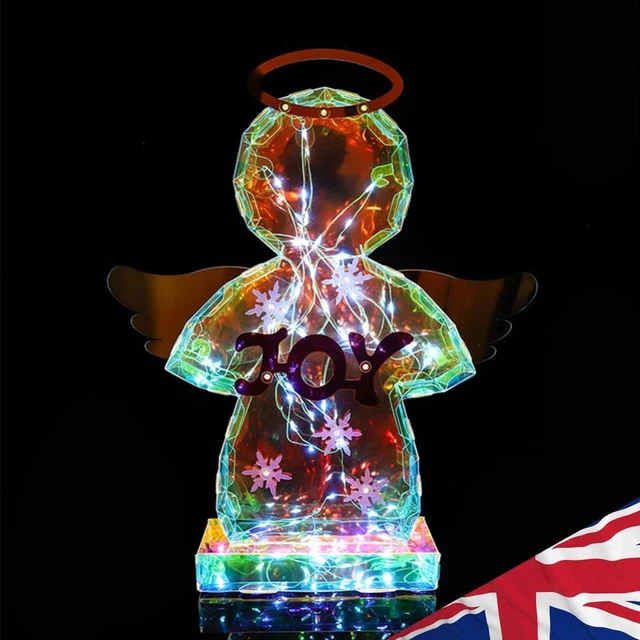 LED PRISMATIC IRIDESCENT Lights USB Prismatic LED Angel Night Lights ...