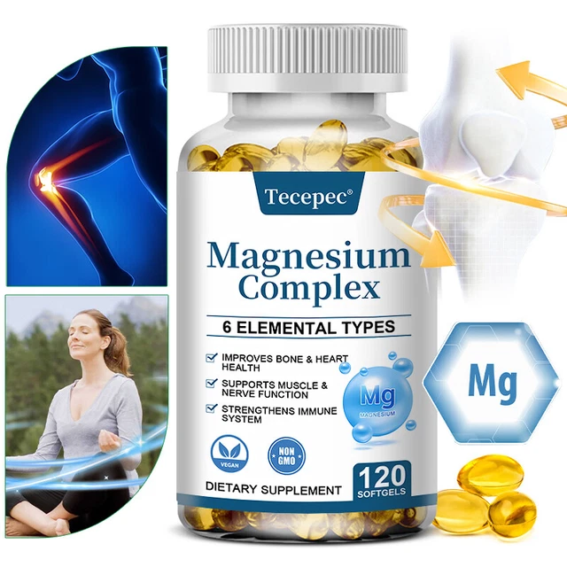 MAGNESIUM 500 MG capsules 6 ELEMENTAL TYPES IMPROVES BONE & HEART ...
