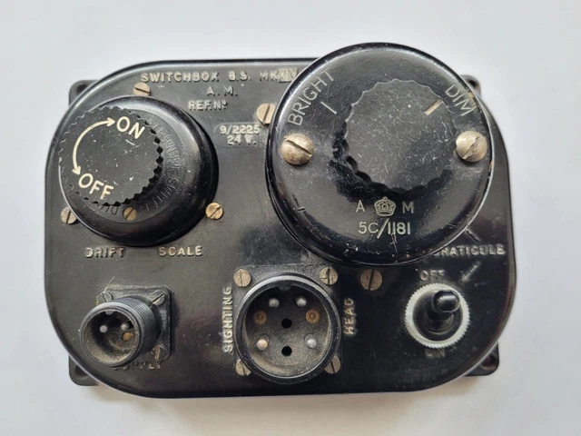 WW2 RAF LANCASTER Bomber Air Ministry bombsight switchbox 5C/2799 £137. ...