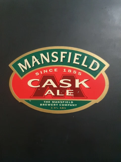VINTAGE MANSFIELD BREWERY M Cask Ale Bitter Beer Real Ale Pump Clip. £2 ...