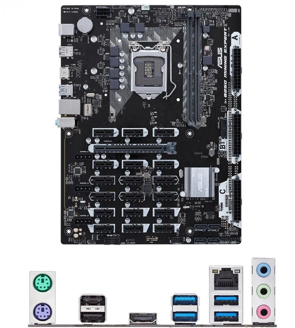 ASUS B250 MINING EXPERT Motherboard Intel B250 LGA1151 2×DDR4 USB 2.0 ...