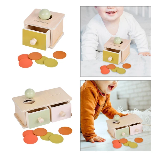 BALL DROP BOX Develop Fine Motor Skills Object Permanence Box for 6-12 ...