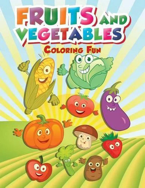FRUITS AND VEGETABLES Coloring Fun by Coloring Activity Puzzle Books ...