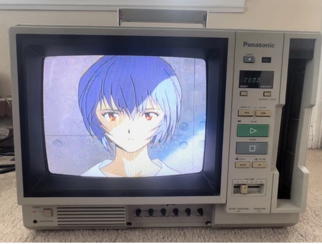 1988 VINTAGE PANASONIC AG-500R Monitor and Built-in VHS Player CRT TV ...