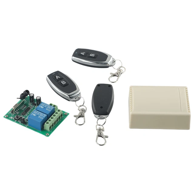 ?2CH 433MHZ RELAY Wireless Remote Control-Switch 3* Transmitter ...