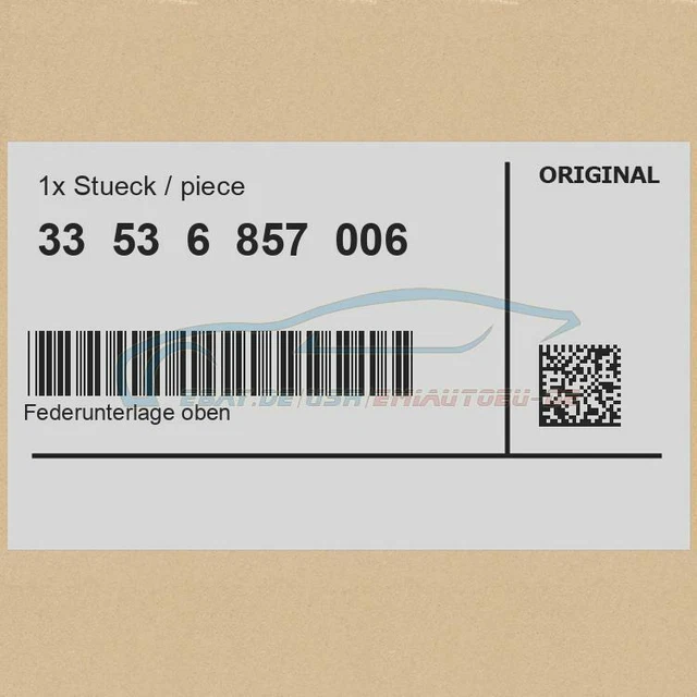 ORIGINAL BMW 33536857006 - Federunterlage oben EUR 51,82 - PicClick DE