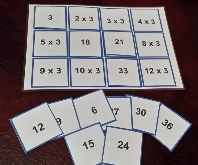 TIMES TABLE MATCHING Game - Learn times tables whilst playing a fun ...