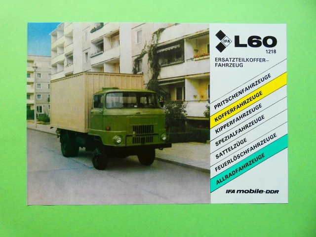 PROSPEKT / KATALOG / Brochure IFA mobile-DDR - L60 - 1218 - 4x4 ETK - 1986 EUR 14,99 - PicClick DE