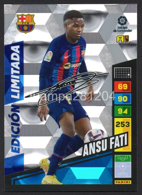 ANSU FATI FIRMADO Edicion Limitada 2022-23 Cromo Panini Adrenalyn Xl Liga 22/23 EUR 14,99 ...