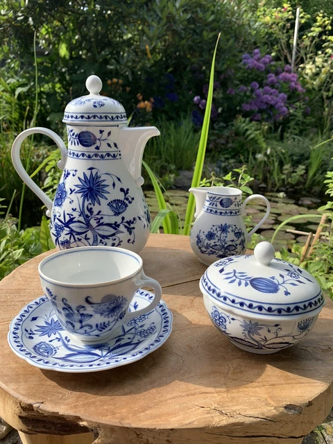 KAHLA ZWIEBELMUSTER KAFFEESERVICE Service DDR + Tasse Bavaria Kernstück TOP EUR 29,00 - PicClick DE