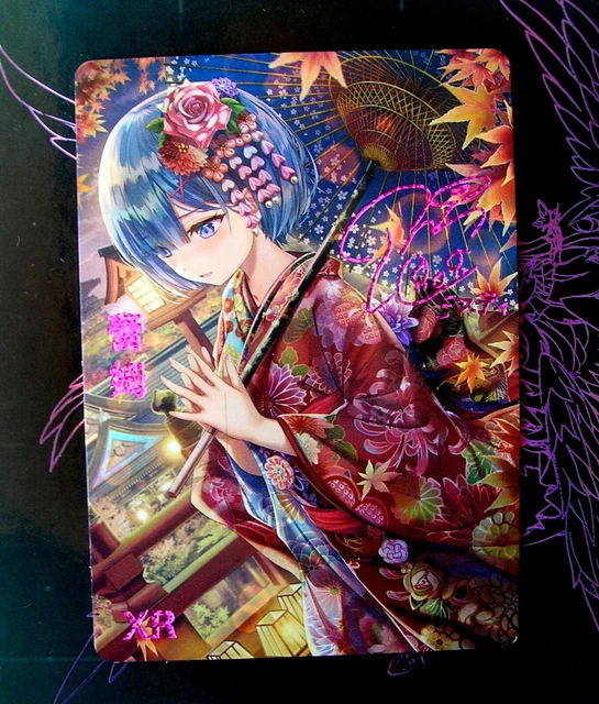 REM RE:ZERO CARTE RARE XR Goddess Anime Signature Waifu Holo Card EUR ...