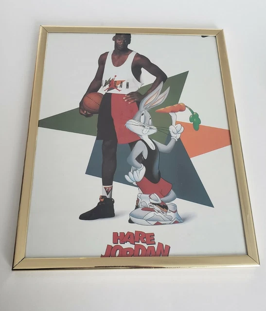 MICHAEL JORDAN POSTER 1992 Bugs Bunny Michael Jordan Hare Jordan Poster ...