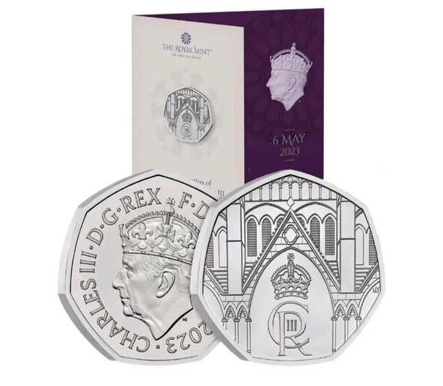 ROYAL MINT THE Coronation of His Majesty King Charles III 50p BU Coin ...