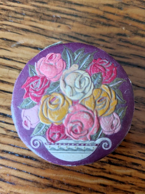 SCATOLA CIPRIA VINTAGE Bertelli Milano Liberty Profumo Rose Cosmetico ...