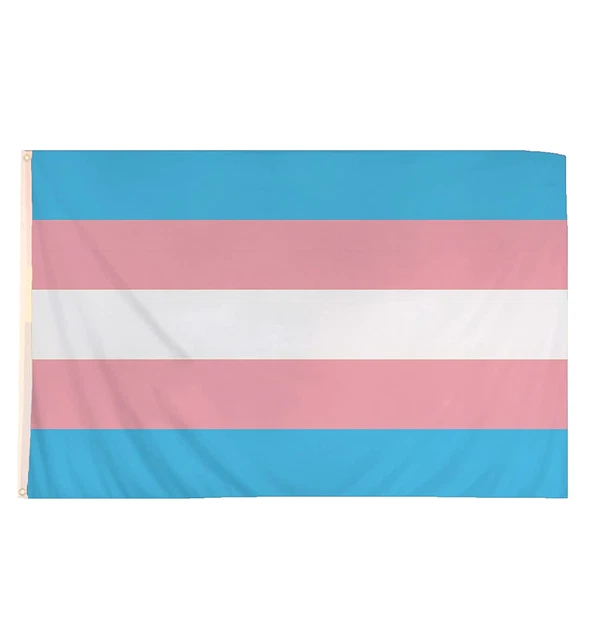 TRANSGENDER FLAG - 5Ft X 3Ft Large Flag - 2 Eyelets - LGBT Gay Pride ...