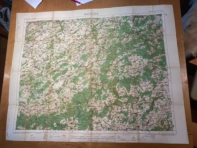 WW1 ERA BRITISH Army General Staff Map of MARCHE Belgium. Original Map ...