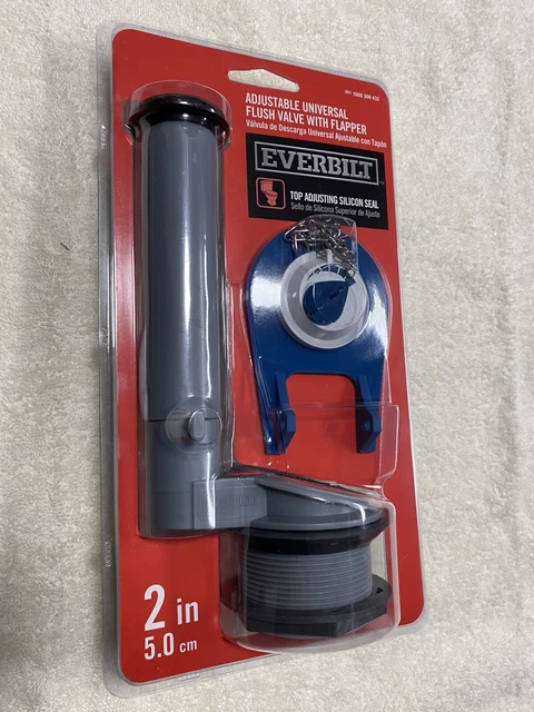 EVERBILT ADJUSTABLE UNIVERSAL Flush Valve with Flapper 1000 308 432 £13 ...