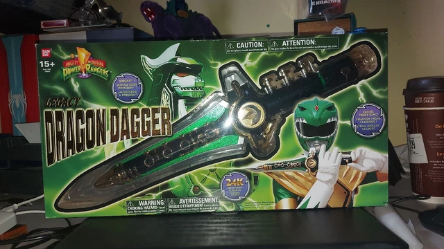 BANDAI POWER RANGERS Legacy 24K Gold Dragon Dagger Prop Replica Mighty ...