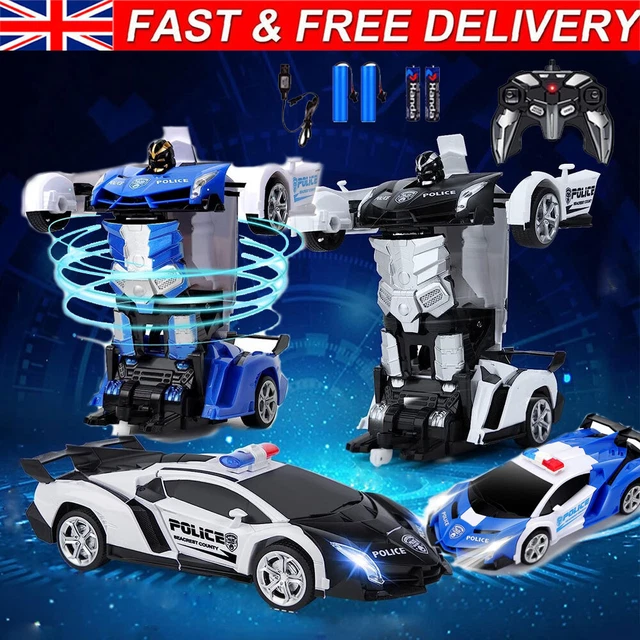TRANSFORM RC ROBOT Police Car Remote Control Kids Boys Toy B-Day Gift ... TRANSFORM RC ROBOT Police Car Remote Control Kids Boys Toy B-Day Gift ...