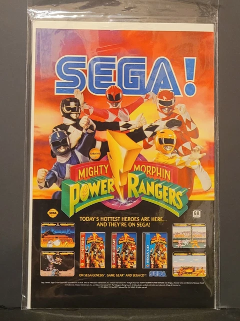 MIGHTY MORPHIN POWER Rangers Video Game Sega Genesis Print Ad 1994 £7. ...