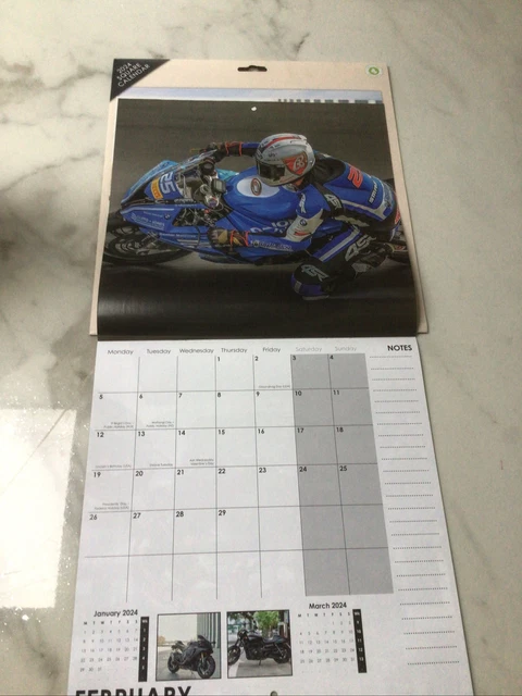 2024 CALENDAR MOTORBIKES Fabulous Fast Bikes Photos Month To View £3.98 ...