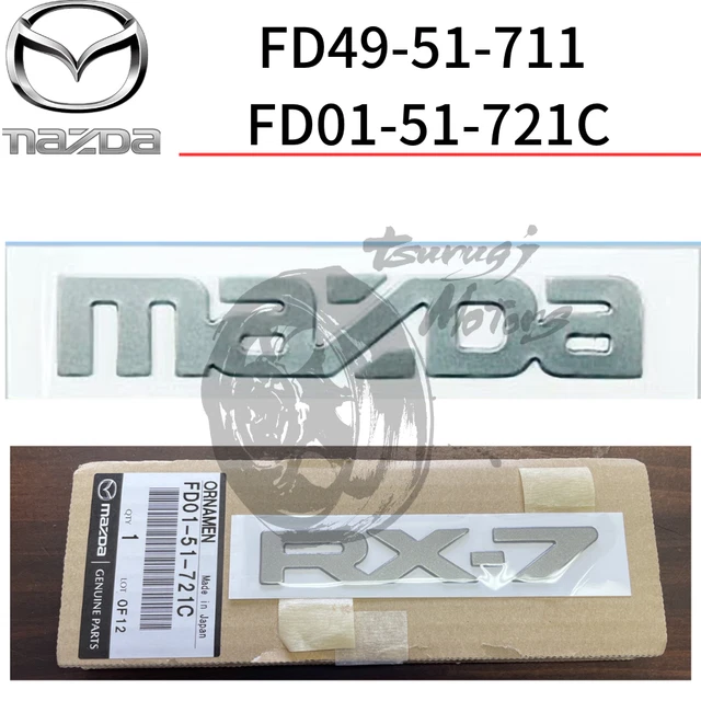 MAZDA GENUINE RX-7 RX7 FD3S FC3S FC3C REAR Logo EMBLEM SET BADGE ...