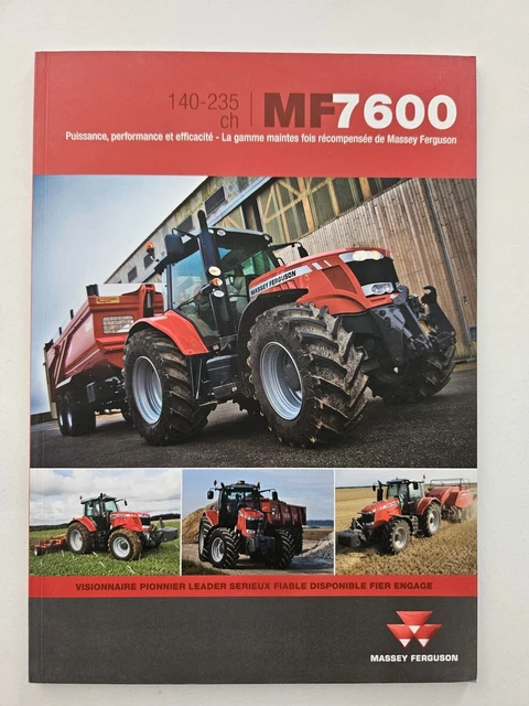 BROCHURE MASSEY FERGUSON MF 7600 tracteurs 140 - 235 CH EUR 12,00 - PicClick FR